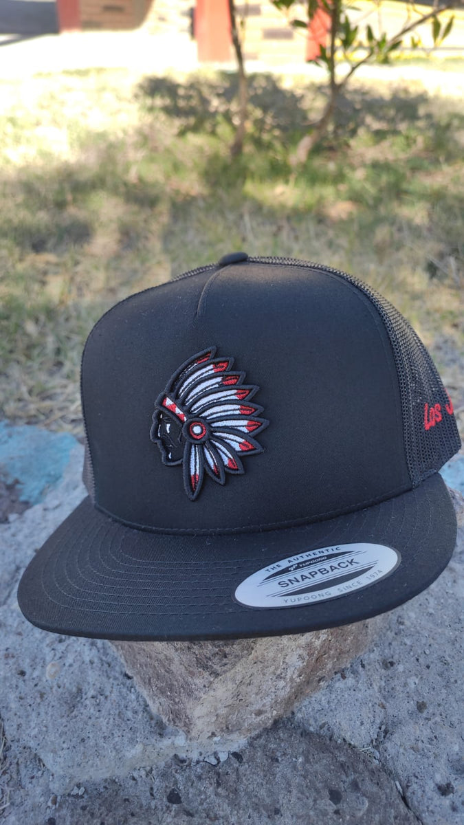 Los Jefes Apache Pluma Roja - Negro/Negro – W Western Mexico